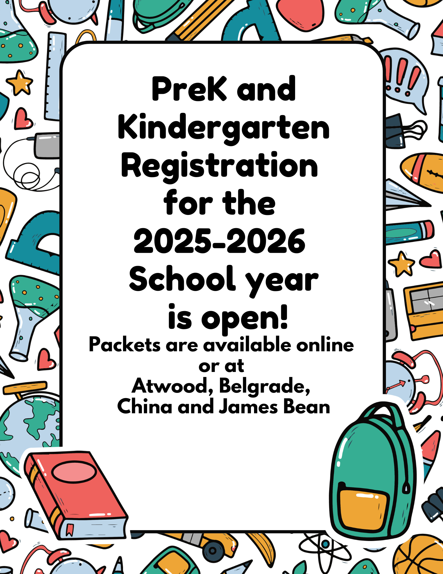 PreK + Kindergarten Registration 2025 - RSU 18 District